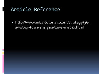 TWOS Analysis - TWOS Matrix | PPTX