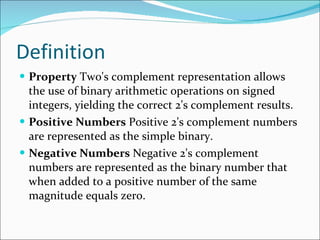 Two’s complement | PPT