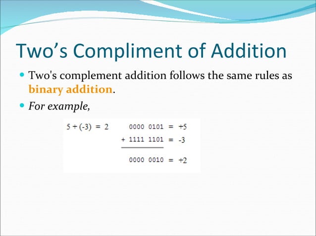 Two’s complement | PPT