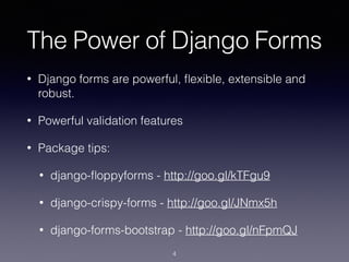 Two Scoops of Django - Common Patterns for Forms | PDF | Web Design and HTML | Internet