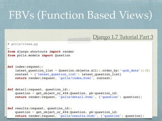 Two scoops of django 1.6 - Ch7, Ch8 | PPT
