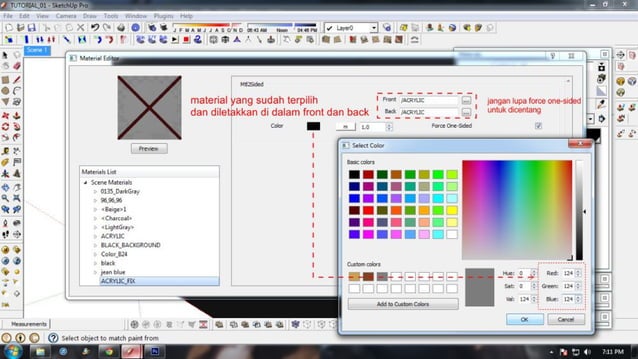 Two sided material tutorial | PDF