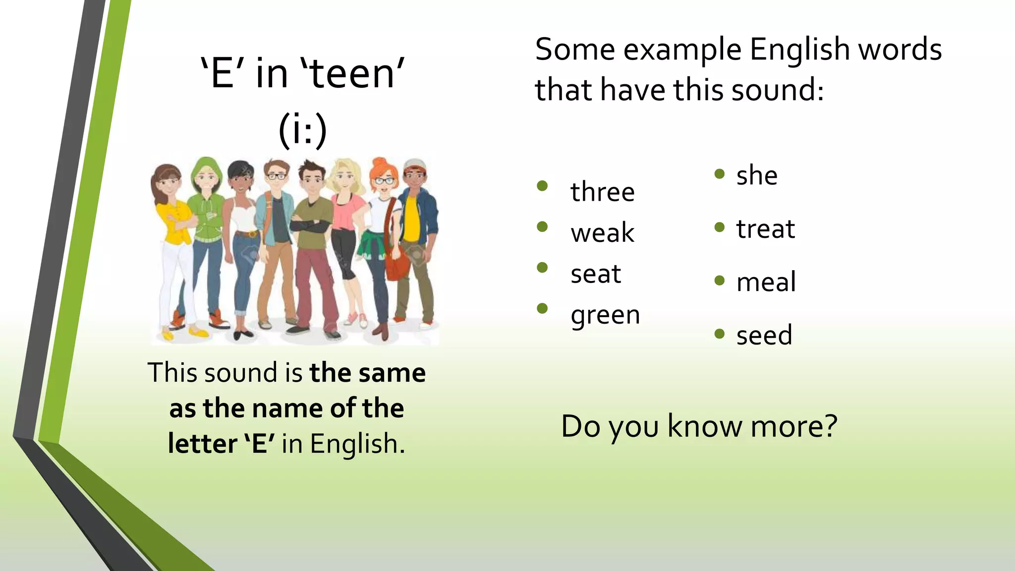 Two sounds of E in English | PPTX