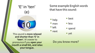 Two sounds of E in English | PPTX
