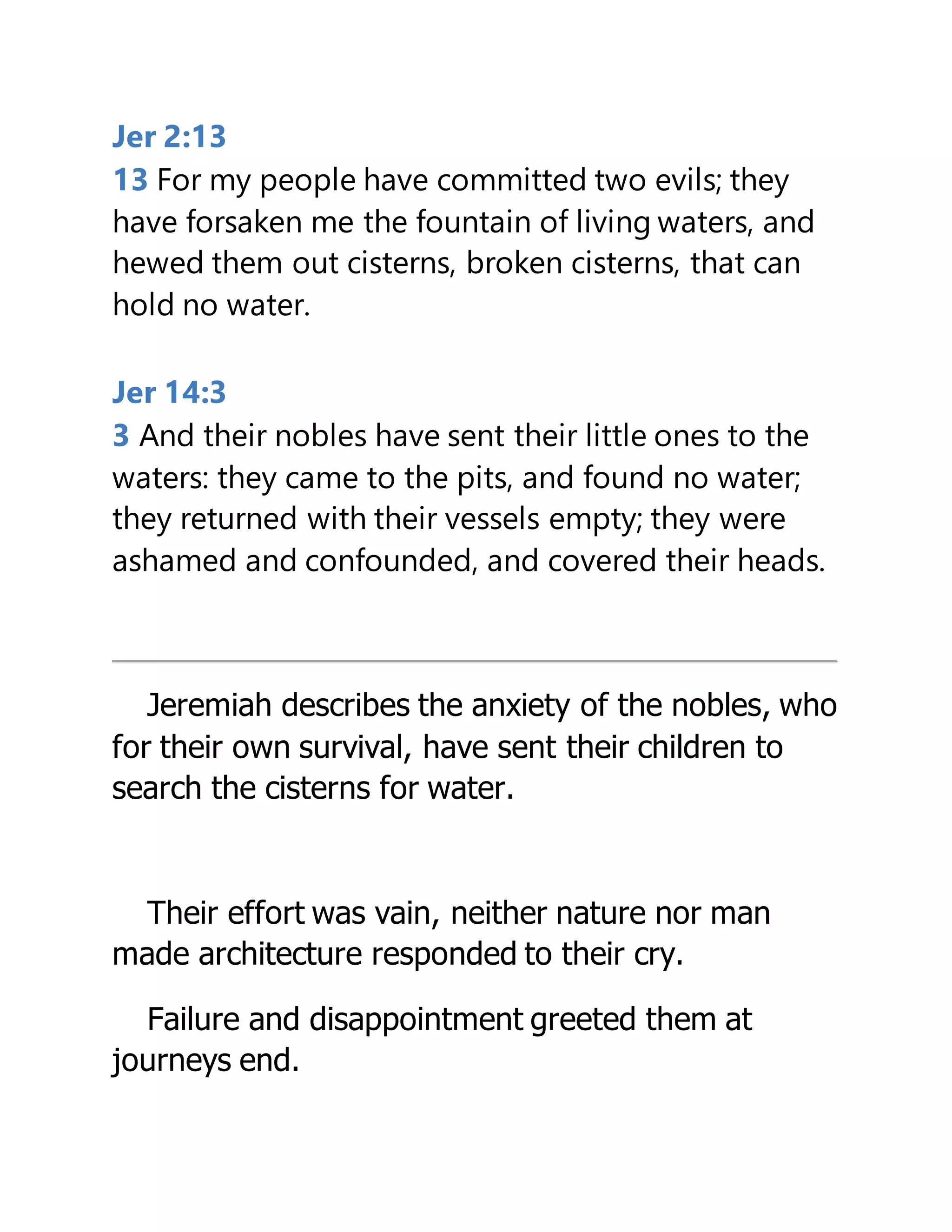 Two Sources of Water Compared | PDF