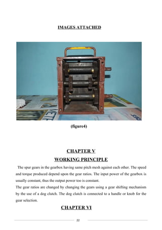 Two speed gear box mini project | DOC