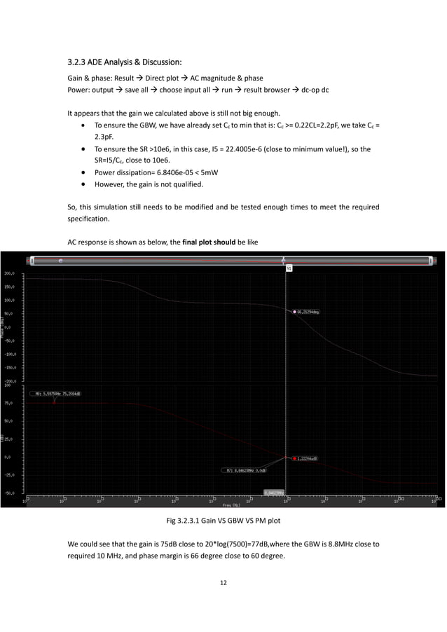 Two stage op amp design on cadence | PDF | Digital Audio | Computer Software and Applications