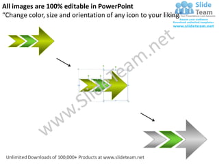 Two stages arrow process diagram production flow charts power point ...