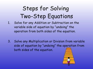 Two Step Equations | PPT
