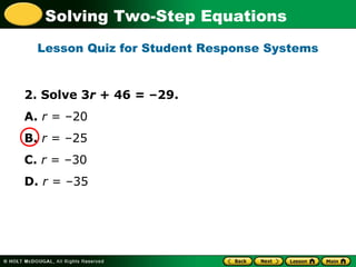 Two step equations | PPT