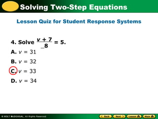 Two step equations | PPT