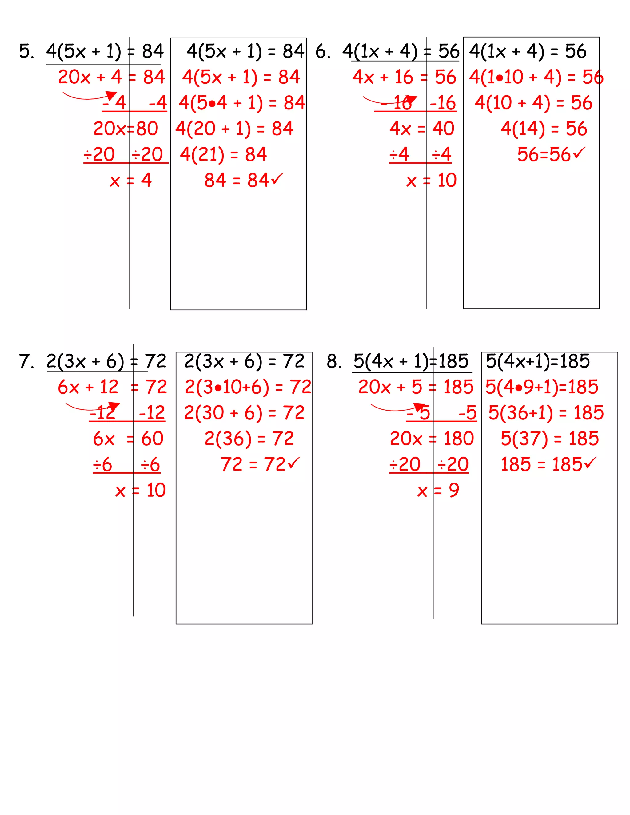Two step equations distributive | PDF