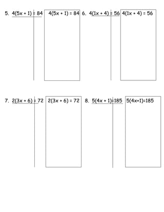 Two step equations distributive | DOC