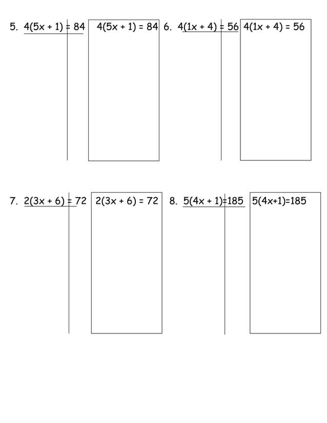 Two step equations distributive | DOC
