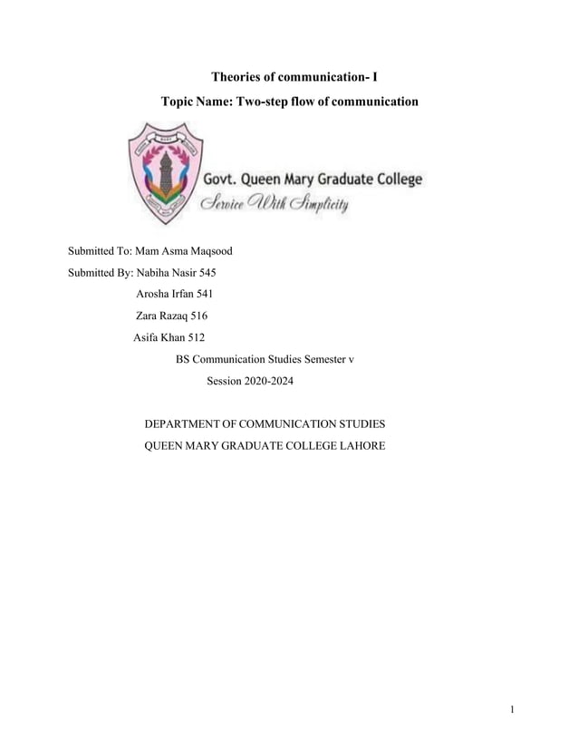 Two step flow of communication theory.pdf | Technology & Computing