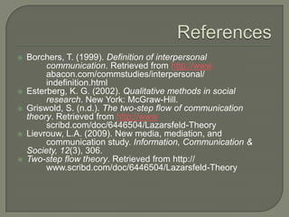 Two-Step Flow Theory | PPTX