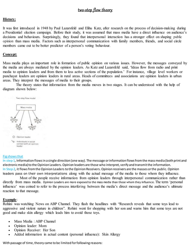 Two step flow theory | PDF