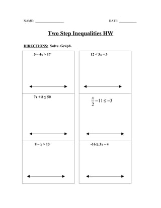 Two step inequalities hw | DOC