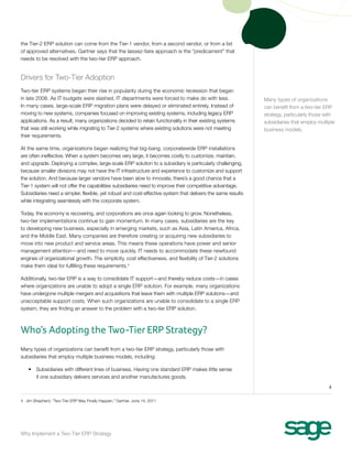 Two-Tier ERP Strategy | PDF
