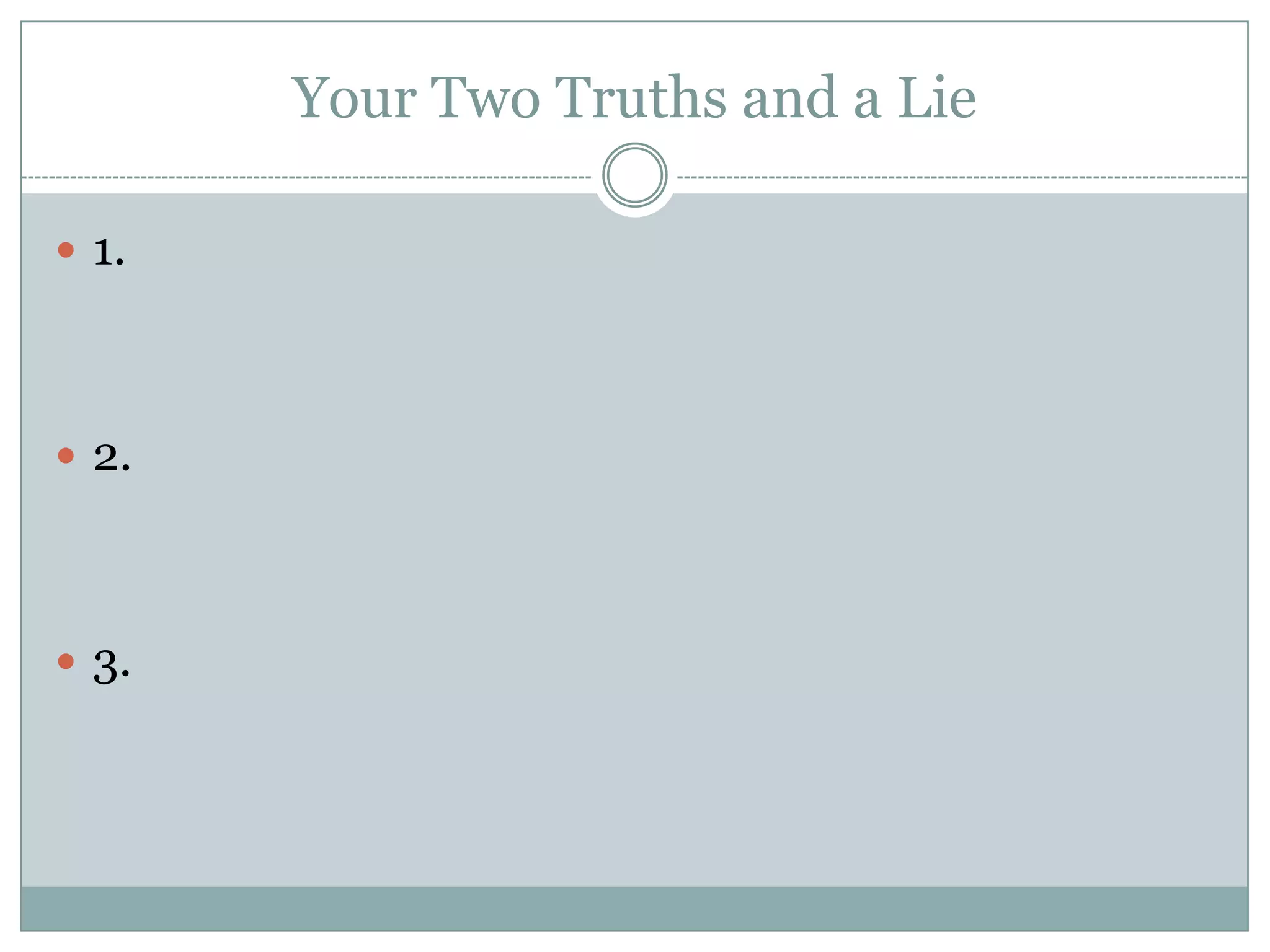 Two truths and a lie | PPTX