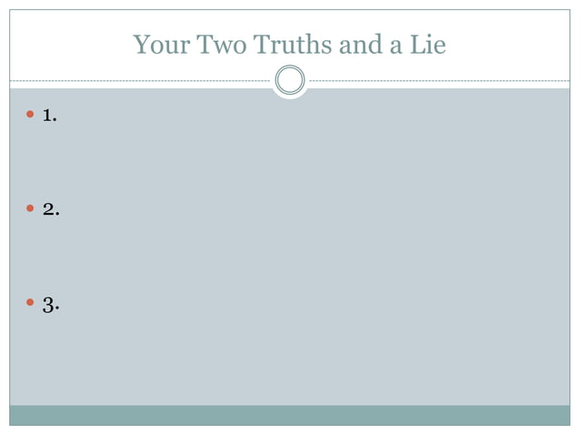 Two truths and a lie | PPTX