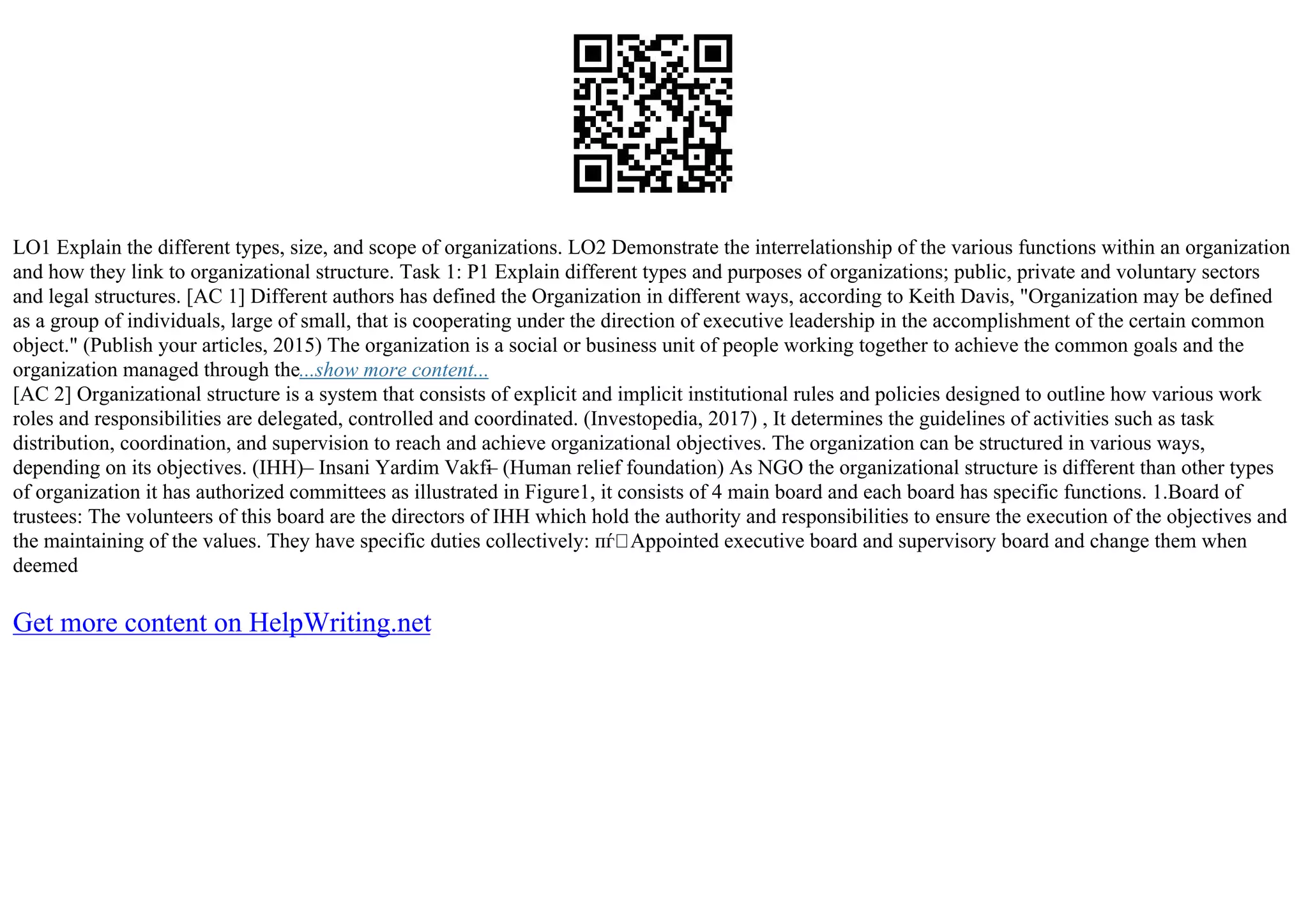 Two Types Of Organizational Structure | PDF