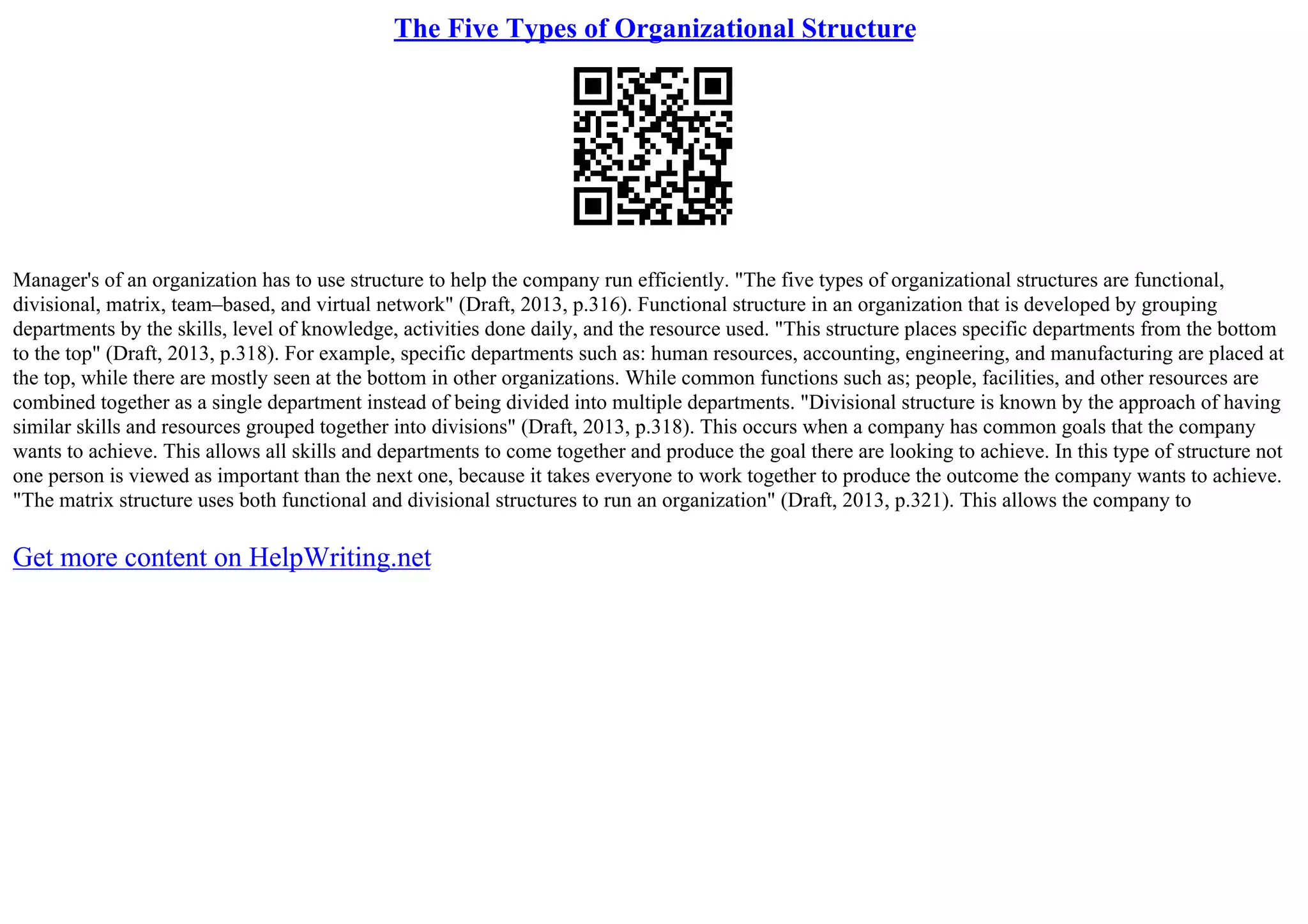 Two Types Of Organizational Structure | PDF