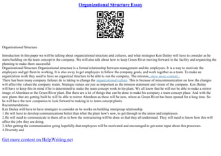 Two Types Of Organizational Structure | PDF