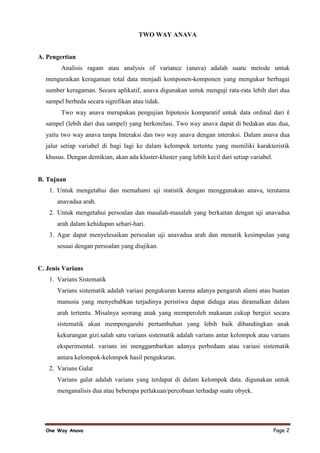 Two way anava | DOCX