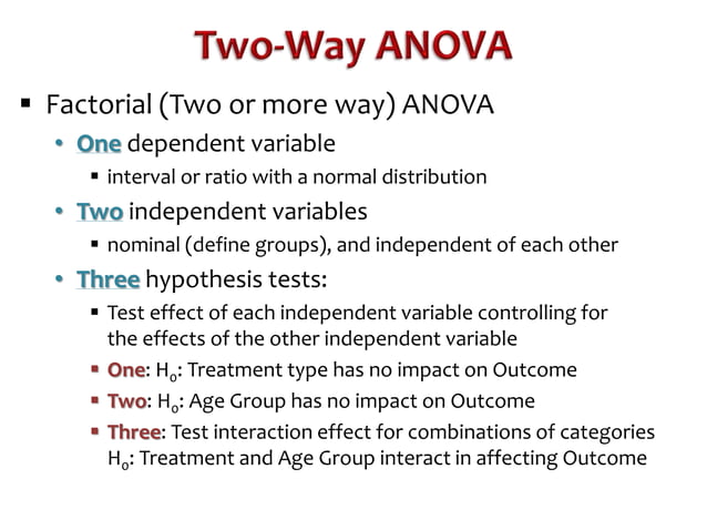 Two-Way ANOVA Overview & SPSS interpretation | PPTX | Genetics | Science