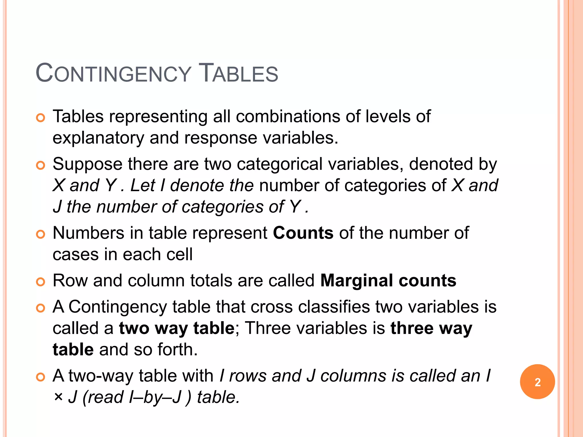 Two – Way Contingency tables.ppt