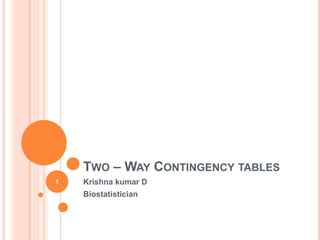 Two – Way Contingency tables.ppt