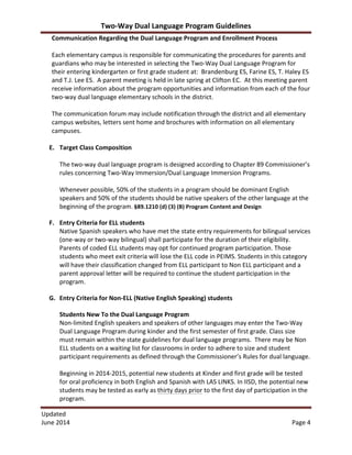 Two Way Dual Language Program Model | PDF