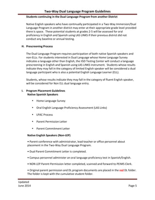 Two Way Dual Language Program Model | PDF