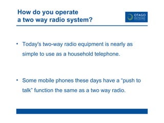 Two Way Radio OP 09 | PPT