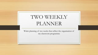 Two weekly planner | PPTX
