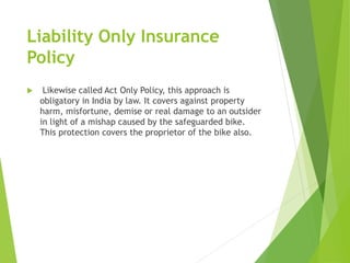 Two wheeler insurance | PPTX