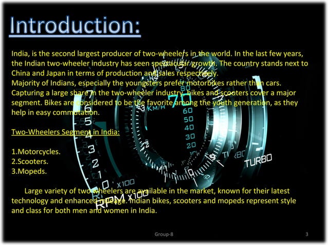 Presentation on two wheeler industry in india | PPT | Automotive ...