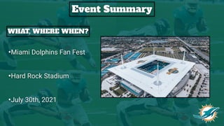 2nd Year Event: Miami Dolphins (DEMO) | PDF