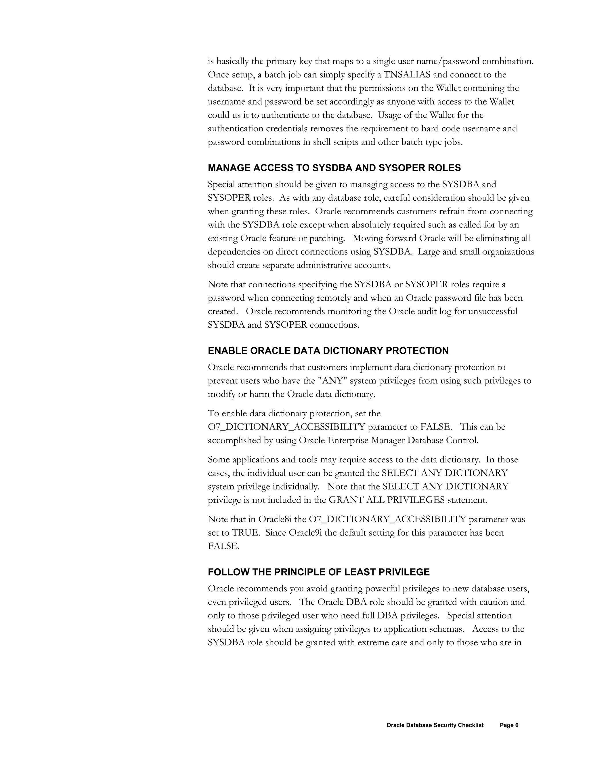 Security Checklist Database Pdf