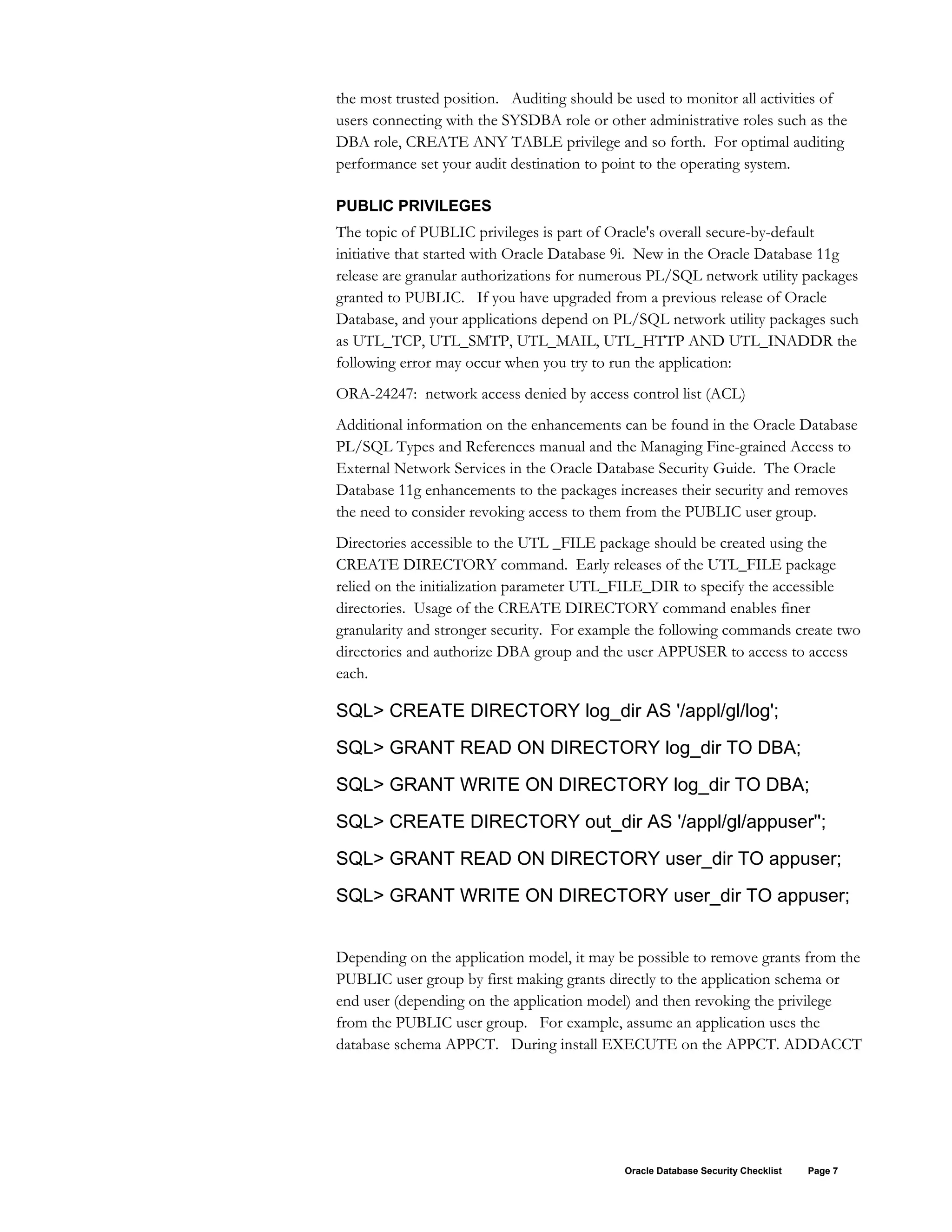 Security Checklist Database Pdf