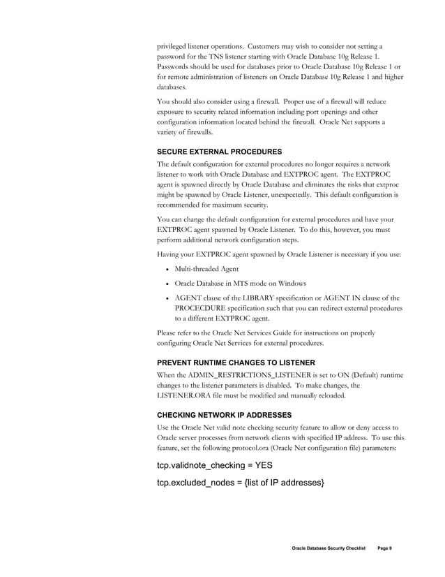 Security Checklist Database Pdf