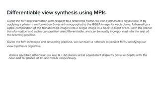 Stereo Magnification Learning view synthesis using multiplane images.pptx