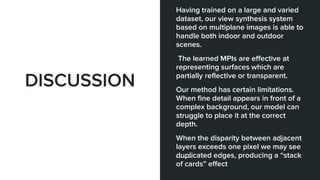 Stereo Magnification Learning view synthesis using multiplane images.pptx