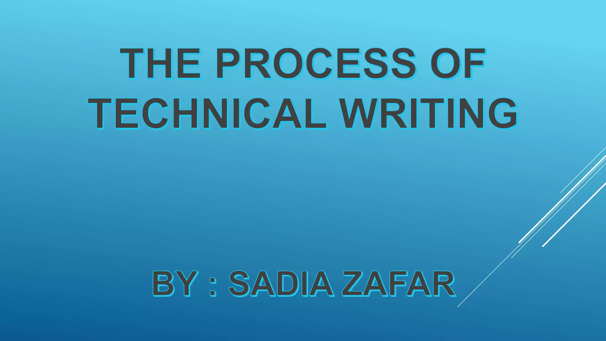 Technical Writing presentation. | PPTX