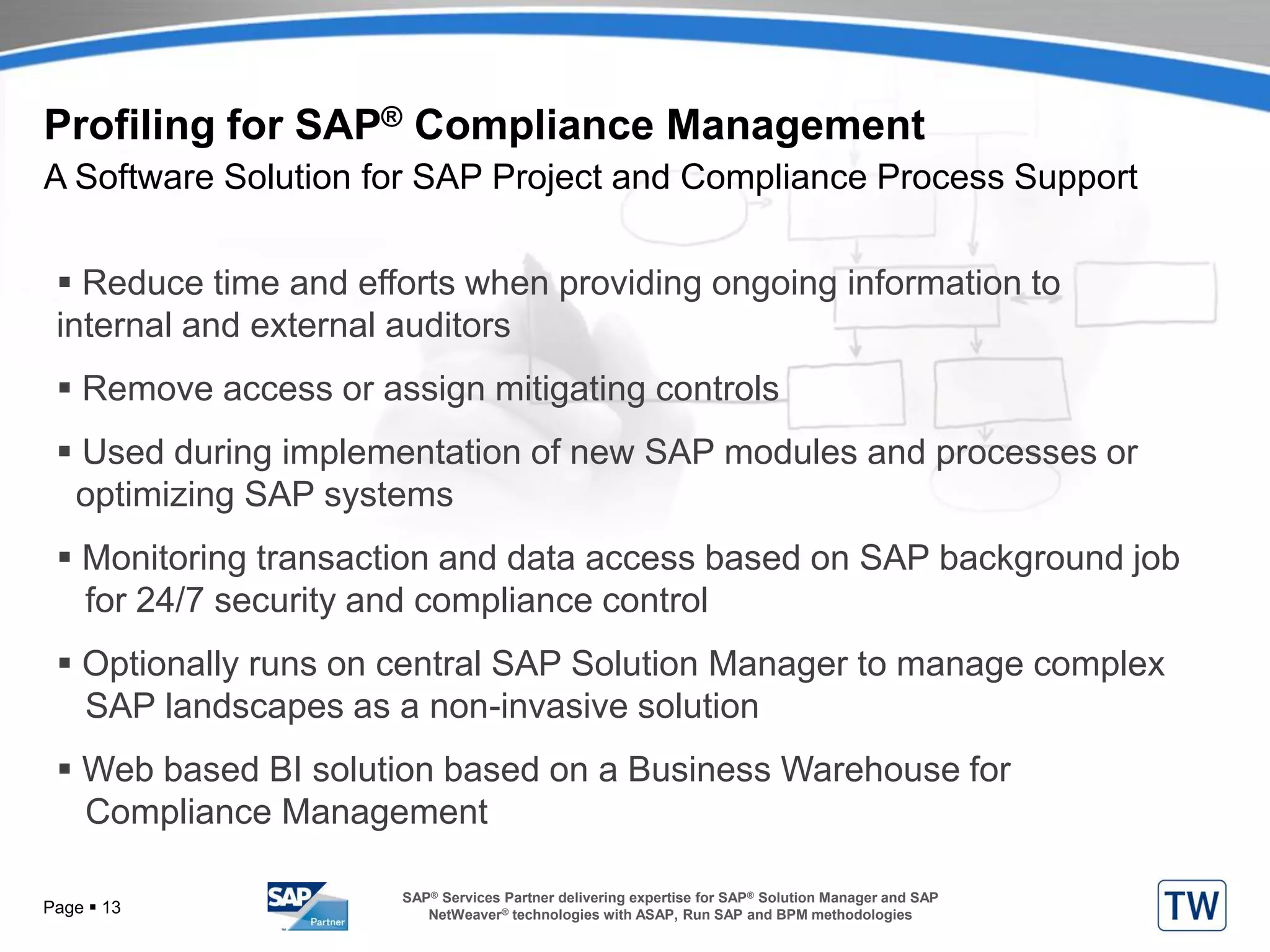 Profiling for SAP - Compliance Management, Access Control and ...