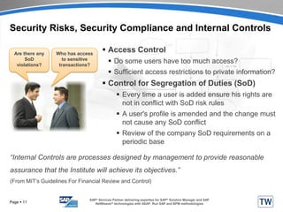 Profiling for SAP - Compliance Management, Access Control and ...