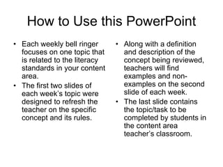 bell ringer | PPT
