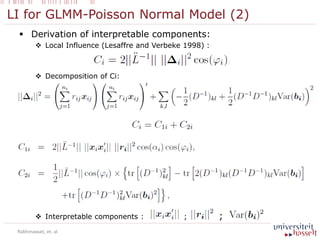 Local Influence Diagnostics for Generalized Linear Mixed Models with Overdispersion | PPT