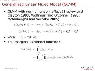Local Influence Diagnostics for Generalized Linear Mixed Models with Overdispersion | PPT